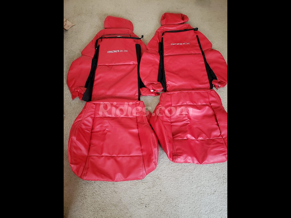 1990-1999 Nissan 300ZX / Z32 Synthetic Leather Seat Covers In Torch Red ...